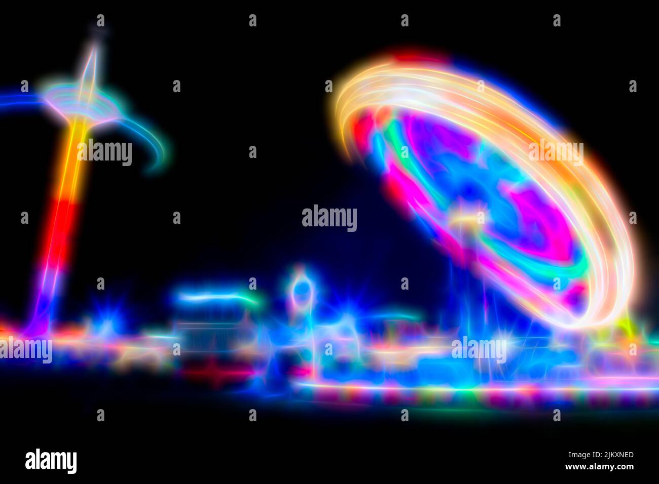 Funfair lights hi-res stock photography and images - Alamy