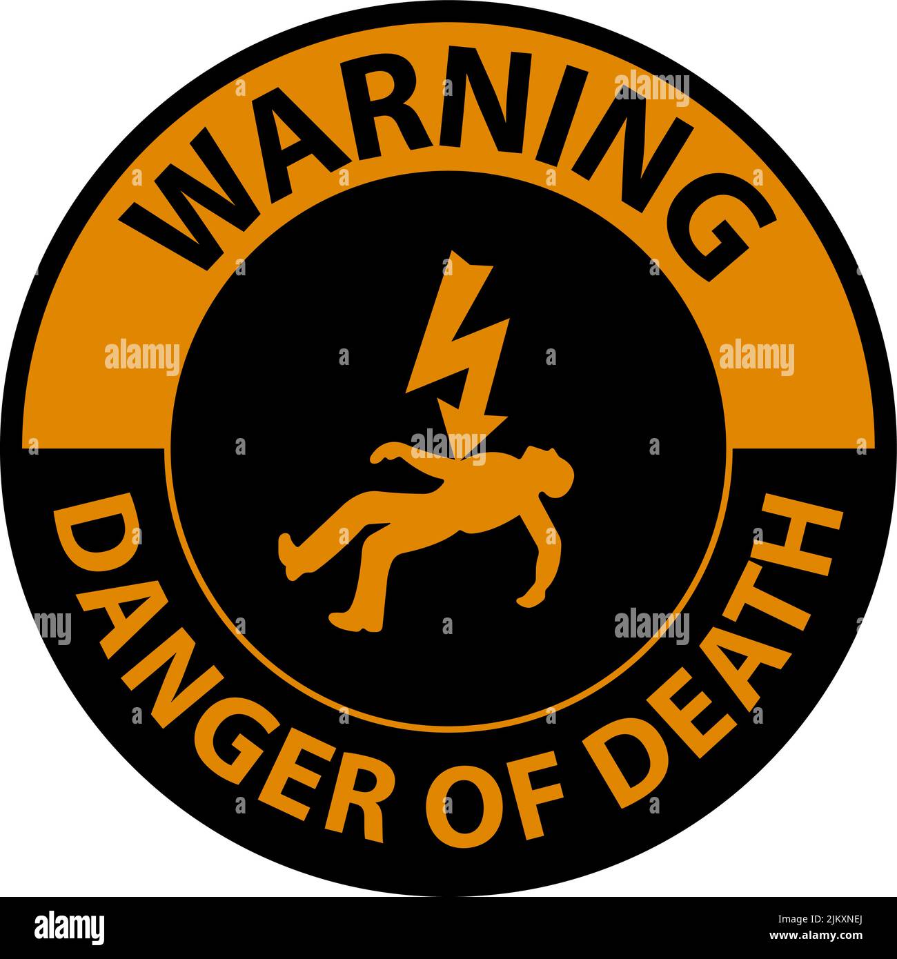 Warning Of Death Sign On White Background Stock Vector Image & Art - Alamy