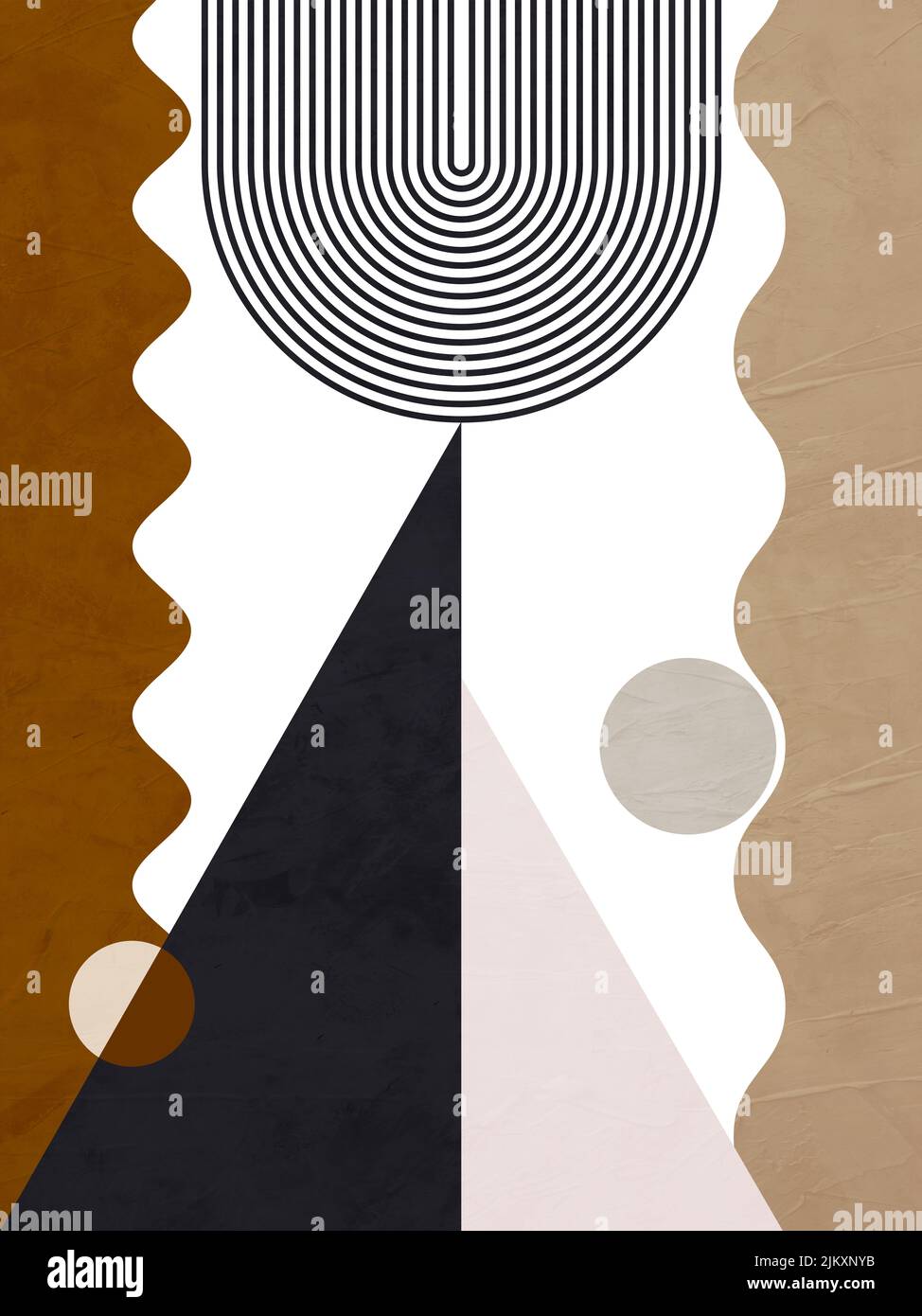 Abstract art of geometric shapes with colorful texture, modern art and ...