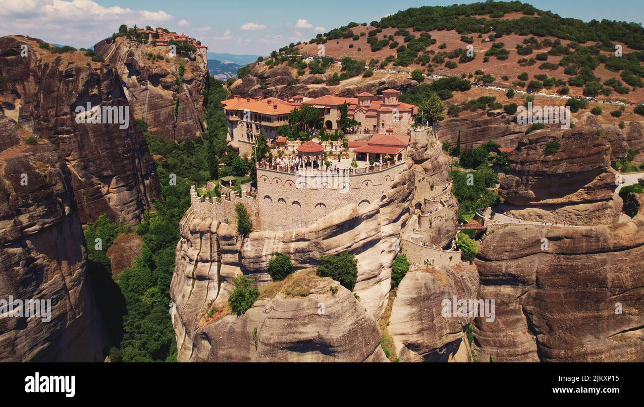 Stunning Meteora monastery in Greece. Phenomenal human achievements ...