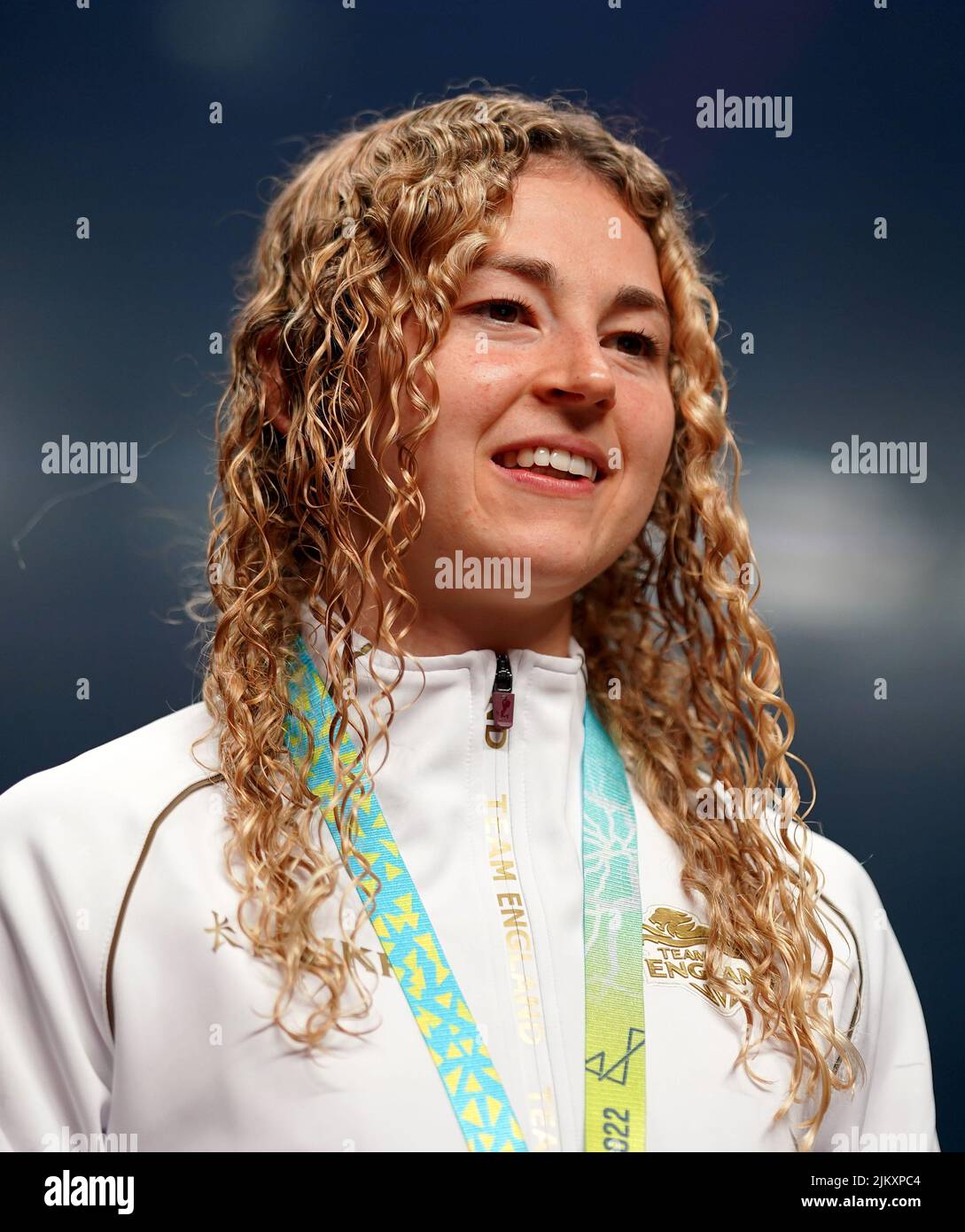 England's Georgina Kennedy poses with her gold medal after winning the ...