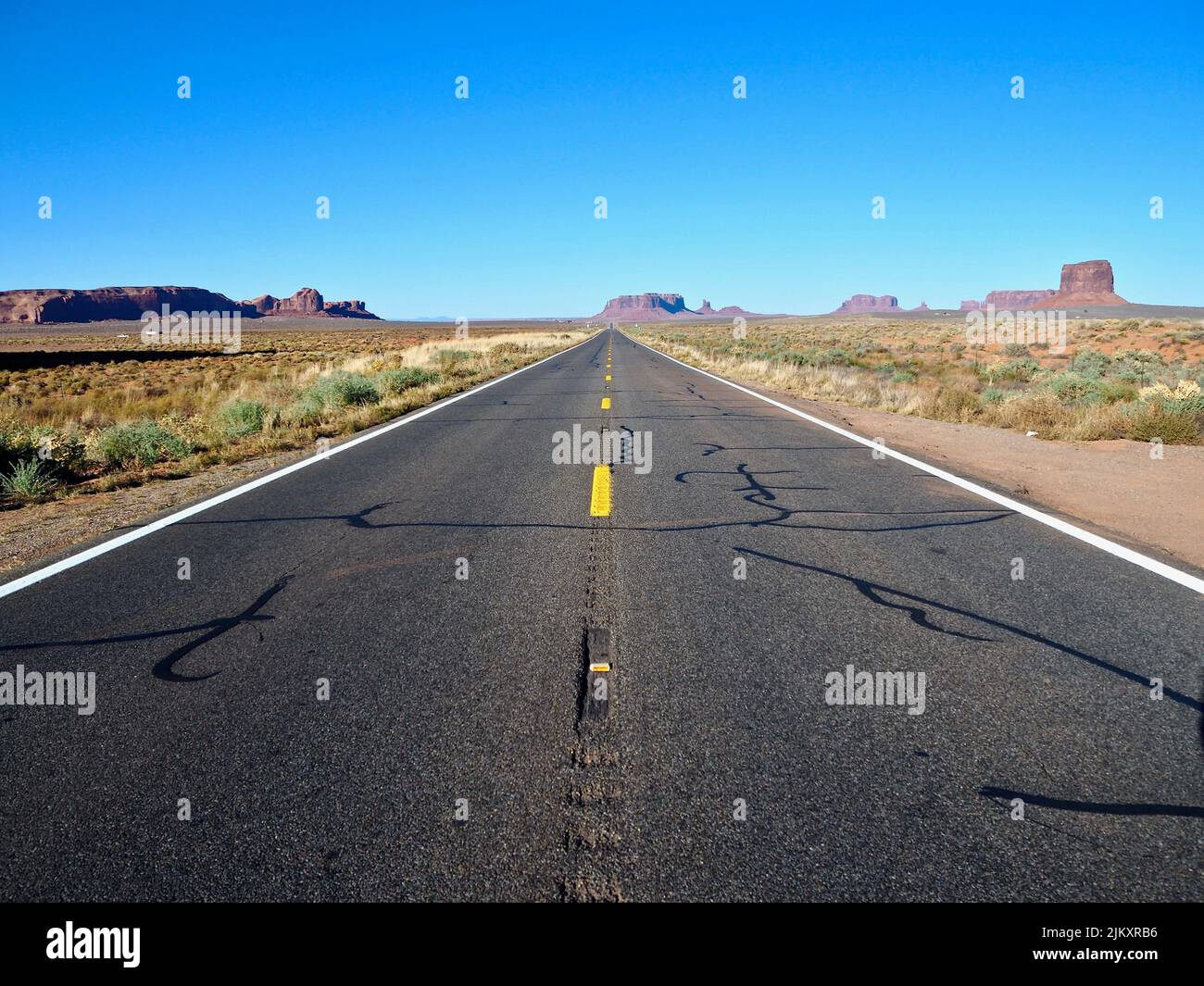 horizontal view of the scenic highway 163, leading to the monument ...