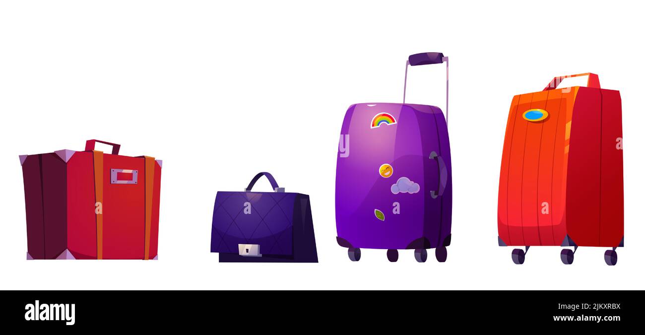 Red valise Stock Vector Images - Alamy