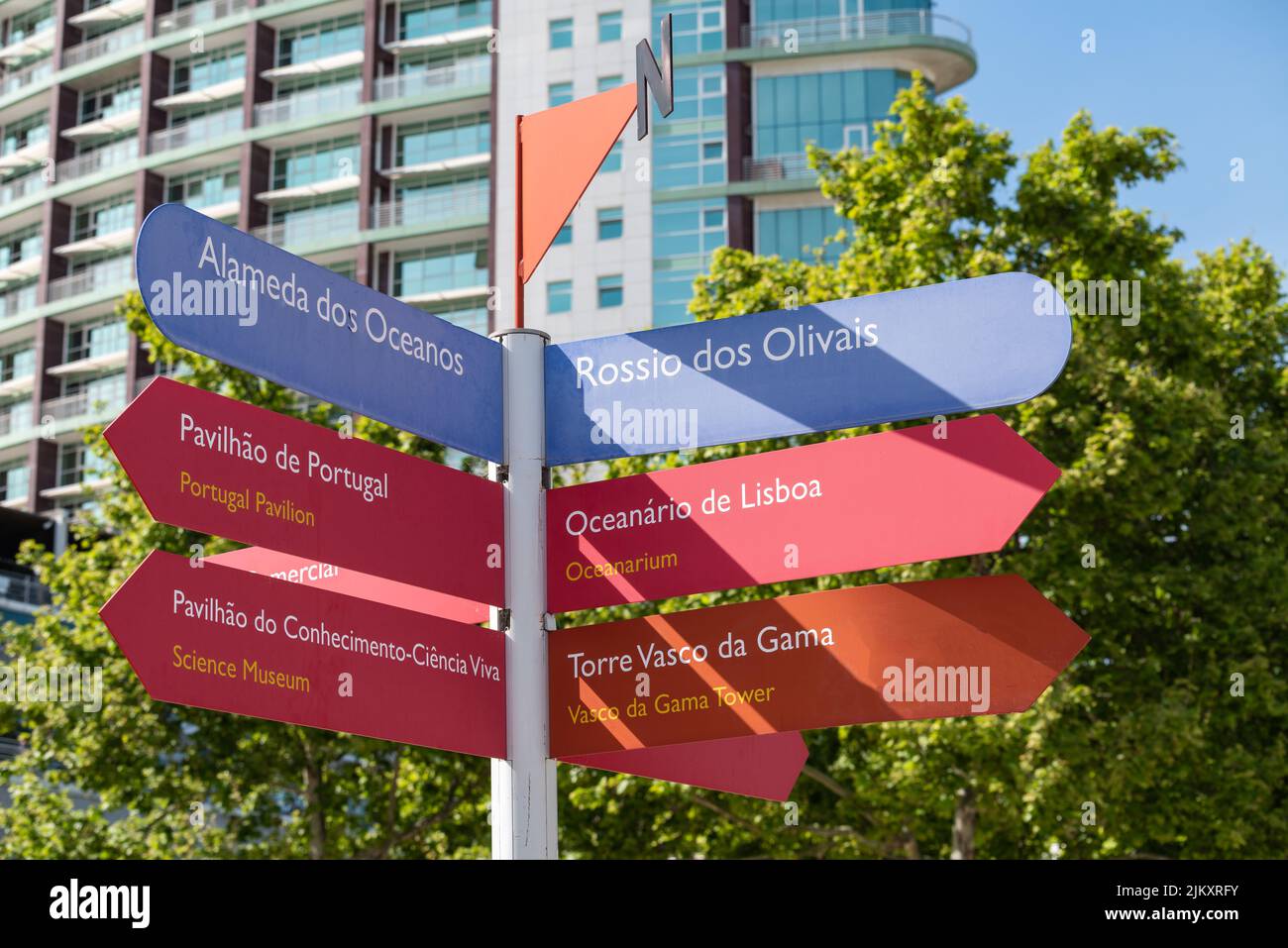 Direction signs in the sun hi-res stock photography and images - Alamy