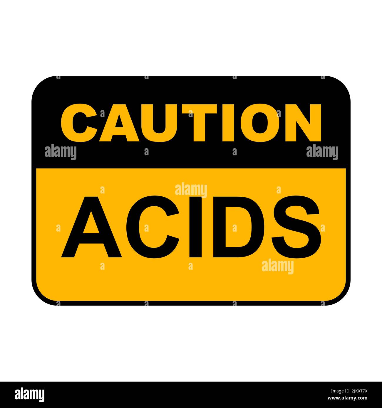 Caution acids sign icon vector for graphic design, logo, website ...