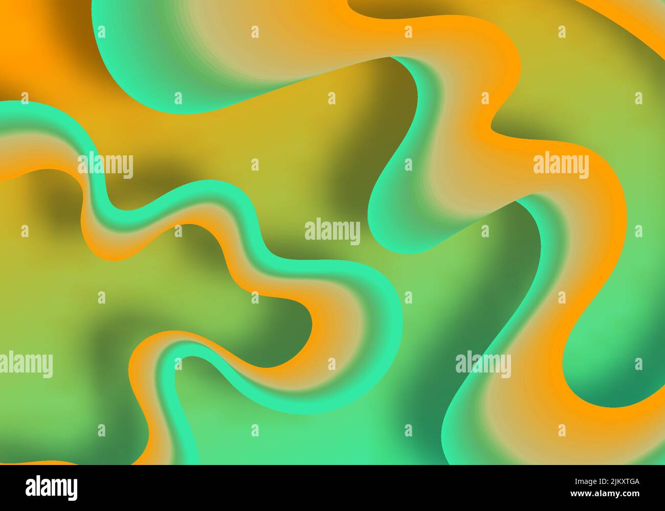 Abstract Lines Wavy Fluid Design Template Decoration Of Gradient Color