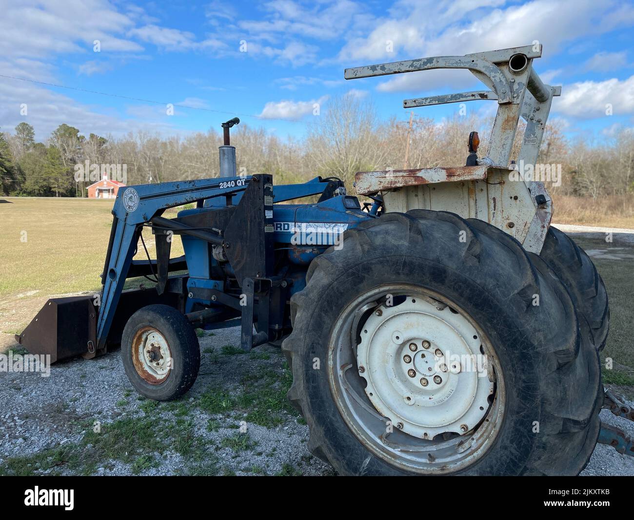 Blue vintage tractor hi-res stock photography and images - Alamy