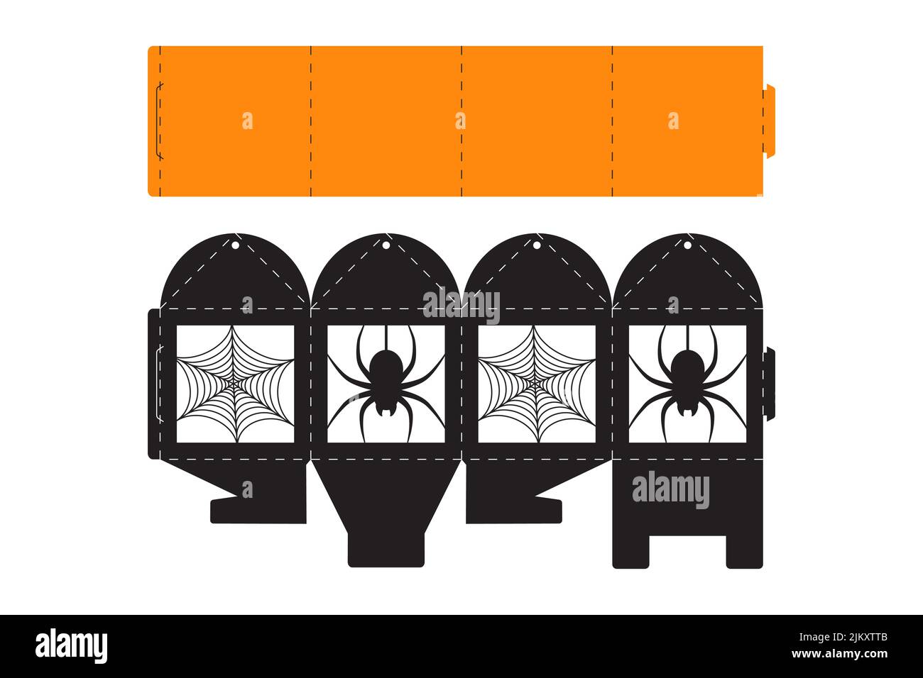 Happy Halloween treat box. Gift party favor box for sweets, candies ...