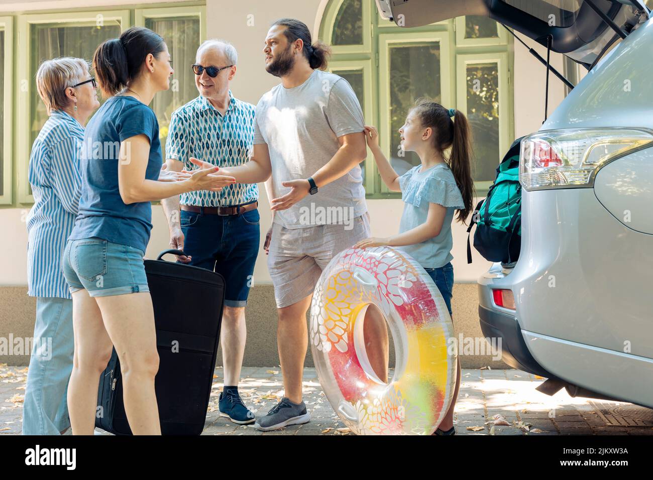 Loading luggage small car hi-res stock photography and images - Alamy