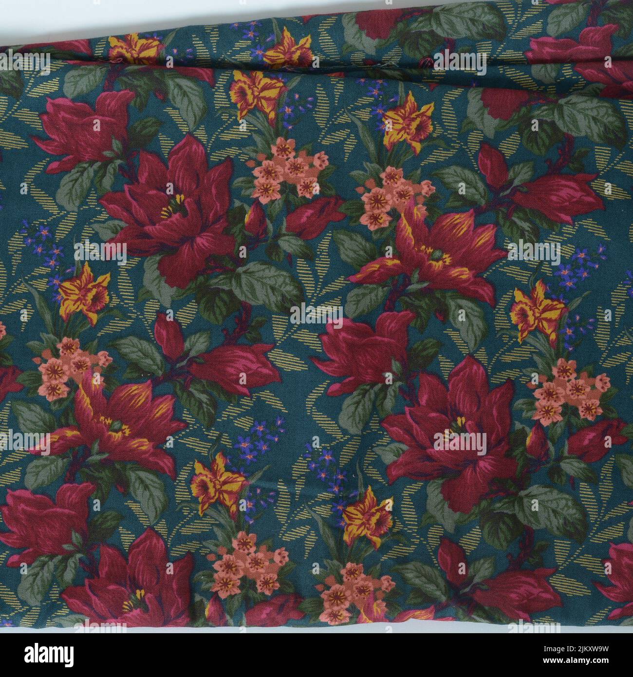 A beautiful texture of colorful floral fabric Stock Photo - Alamy