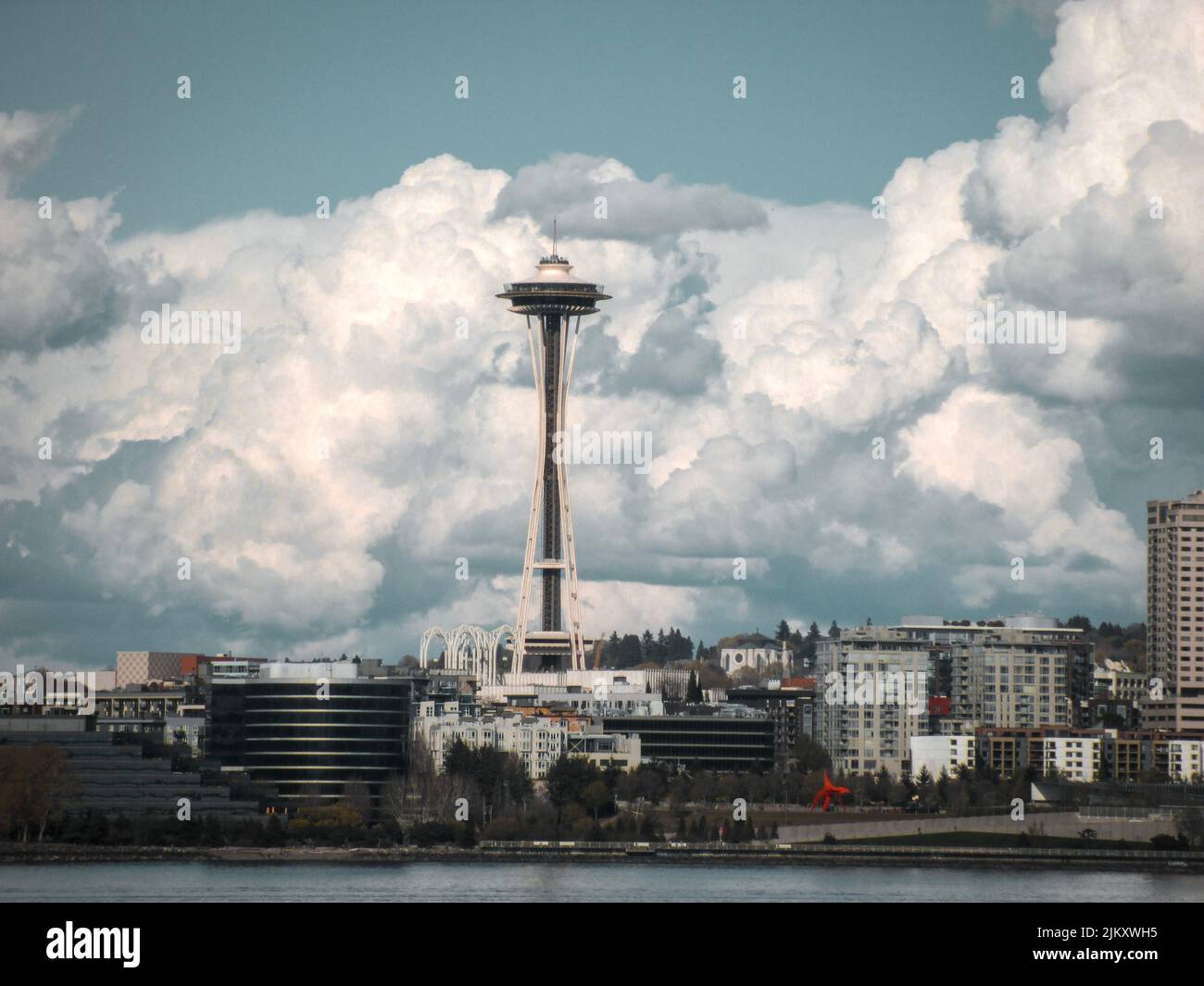The Space Needle and buildings of Seattle in Washington State, the USA ...