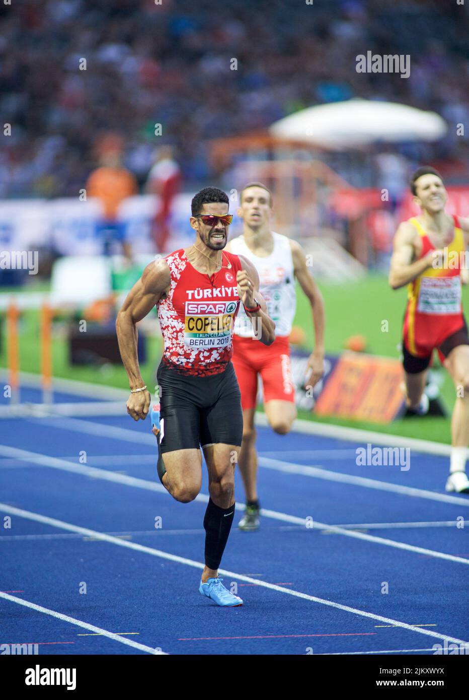 Yasmani Copello participating the 400 meters hurdles at the European ...