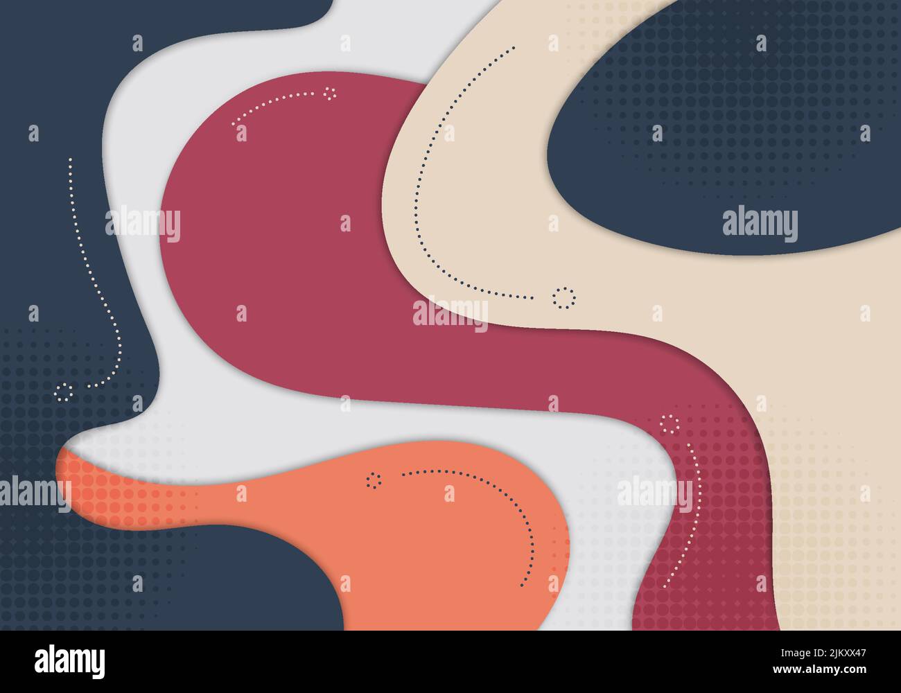 Abstract colorful template design decorative style with halftone ...