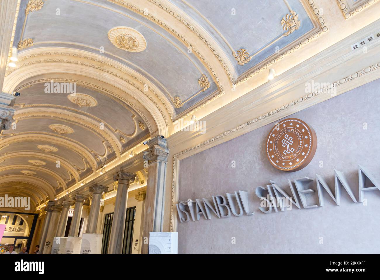 Istanbul Sinema - museum and theatre. Interior with the sign. Istanbul ...