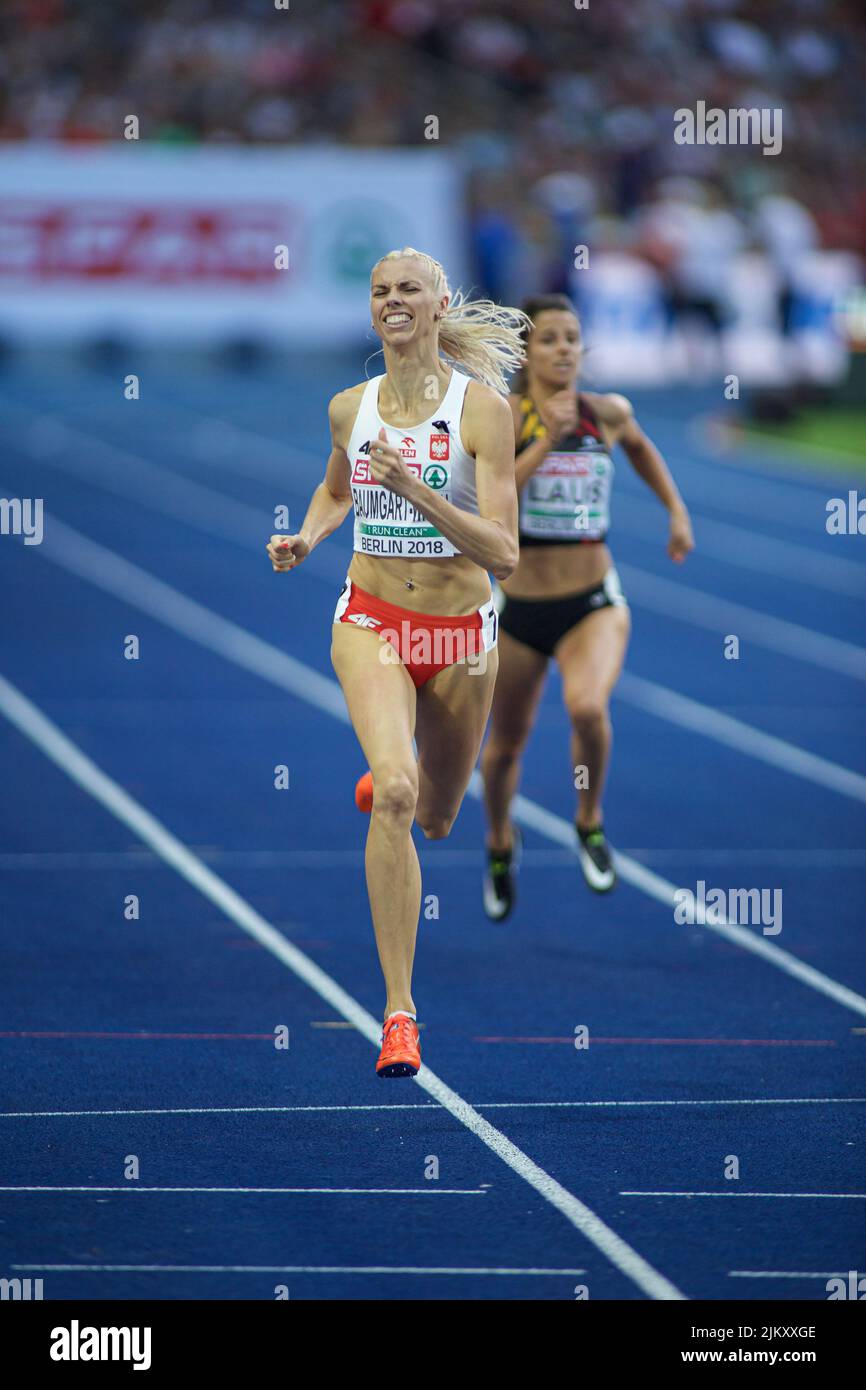 Iga Baumgart-Witan participating in the 400 meters at the European ...