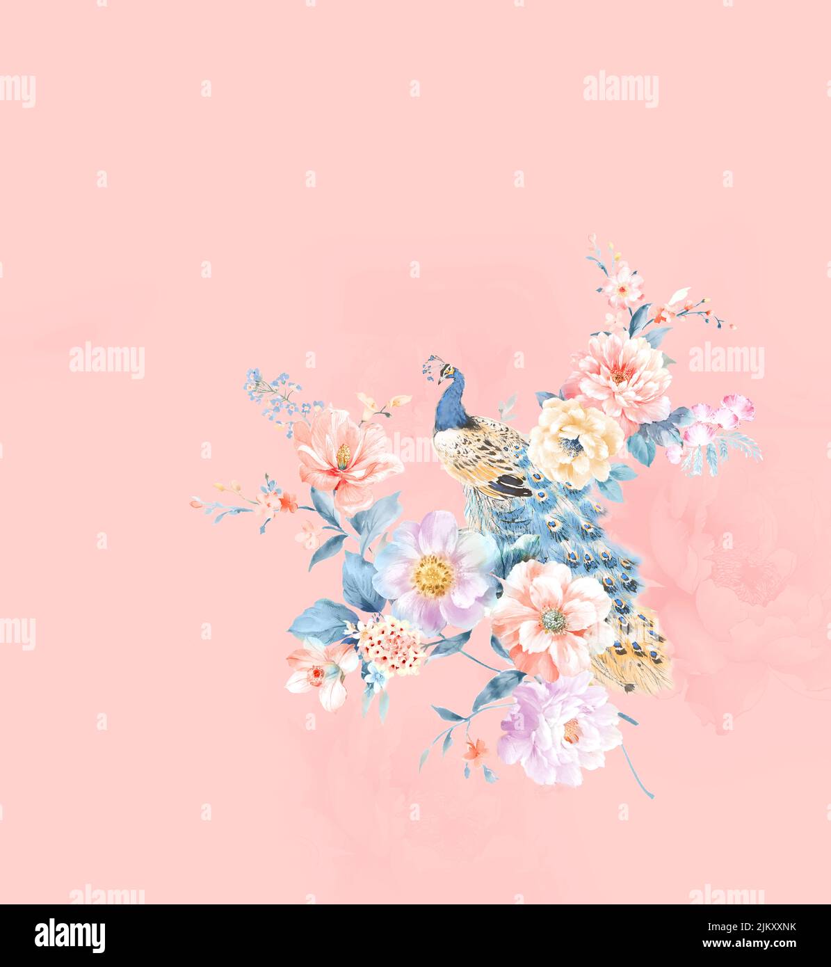 The Watercolor Floral Garden Wallpaper Mural For Bedroom Hotel Living