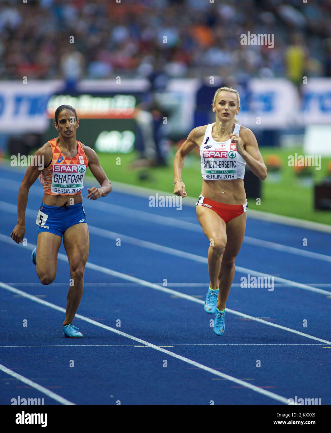 Justyna Święty-Ersetic participating in the 400 meters at the European ...