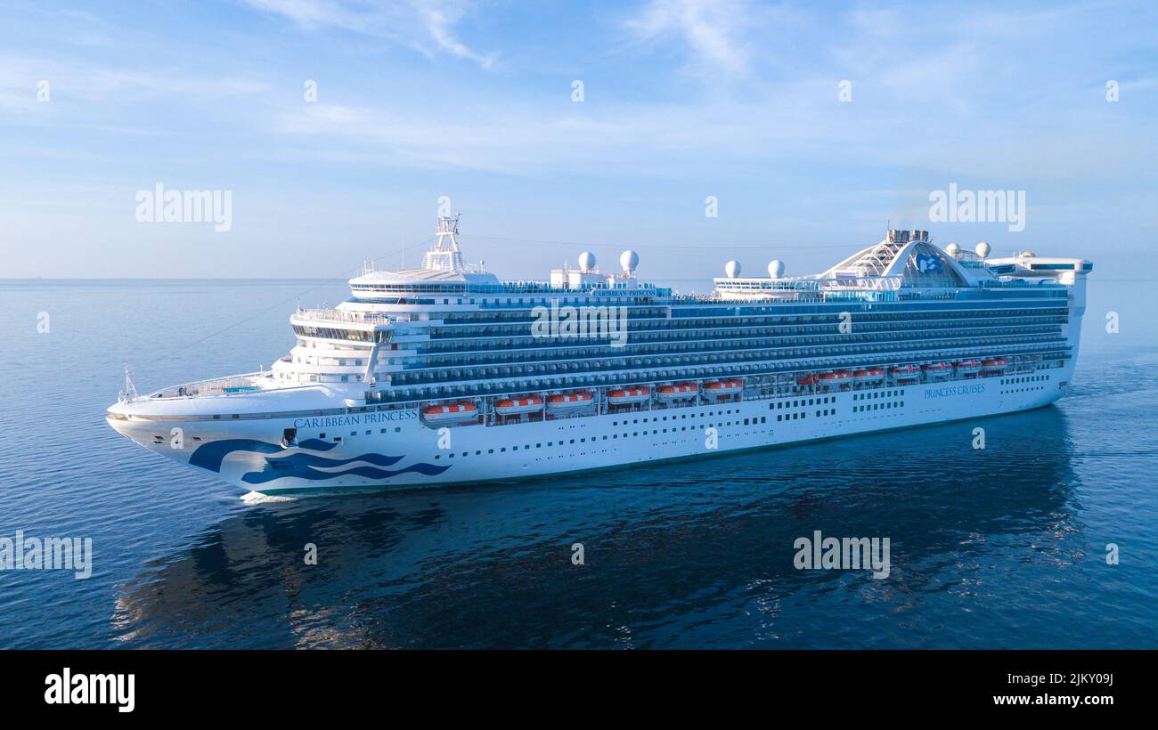 Arrival of cruise vessel Caribbean Princess in Port of Spain. Cruise ...