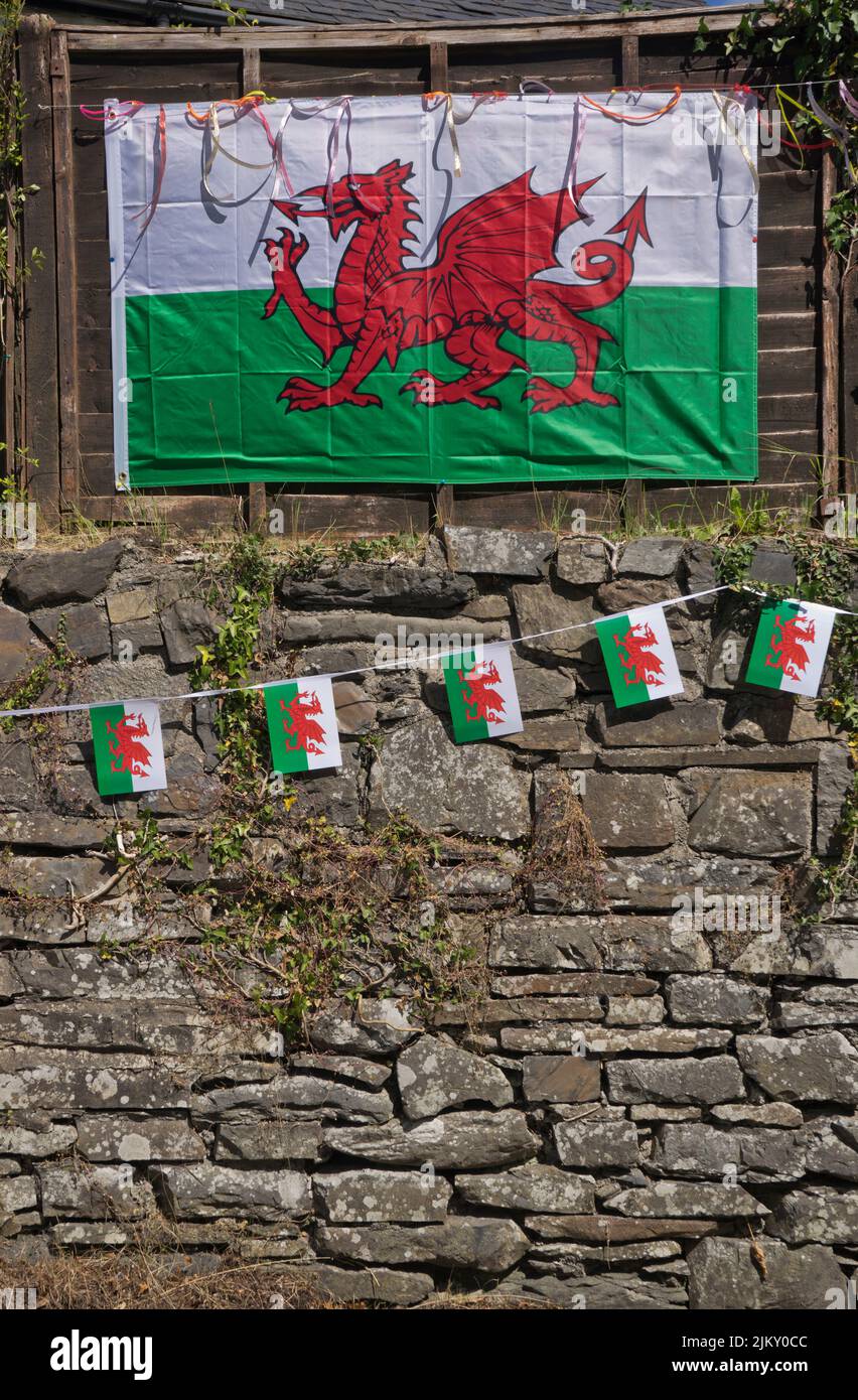 Local villages display Welsh flags and banners during the National ...