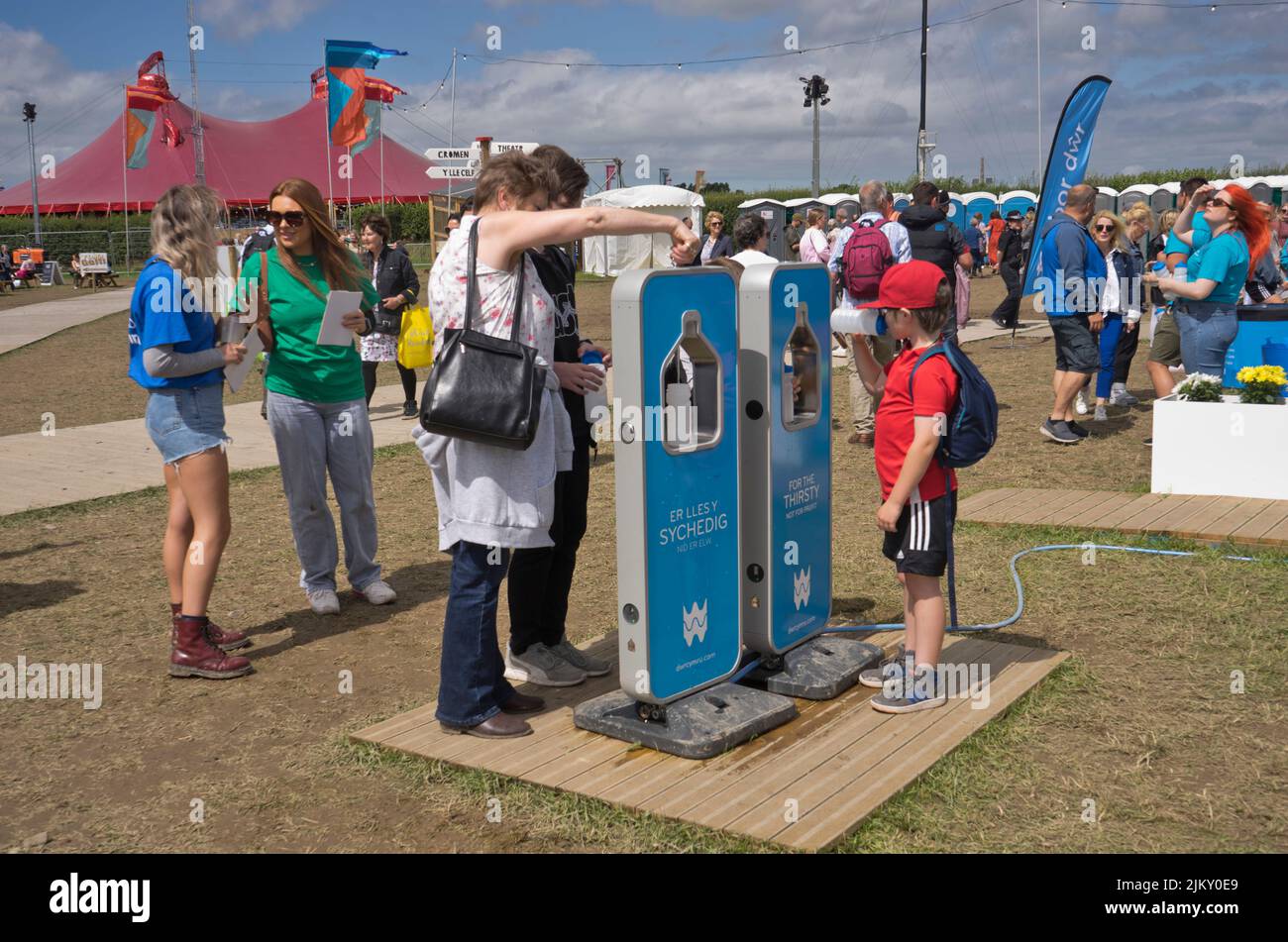Visitors at the National Eisteddfod festival of Welsh culture and ...