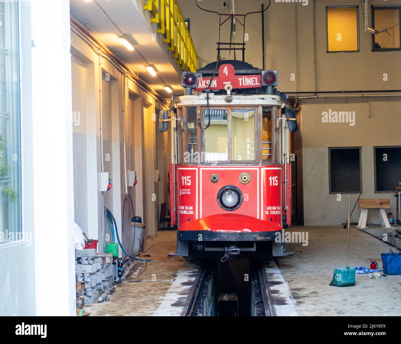 Trams in garage hi-res stock photography and images - Alamy