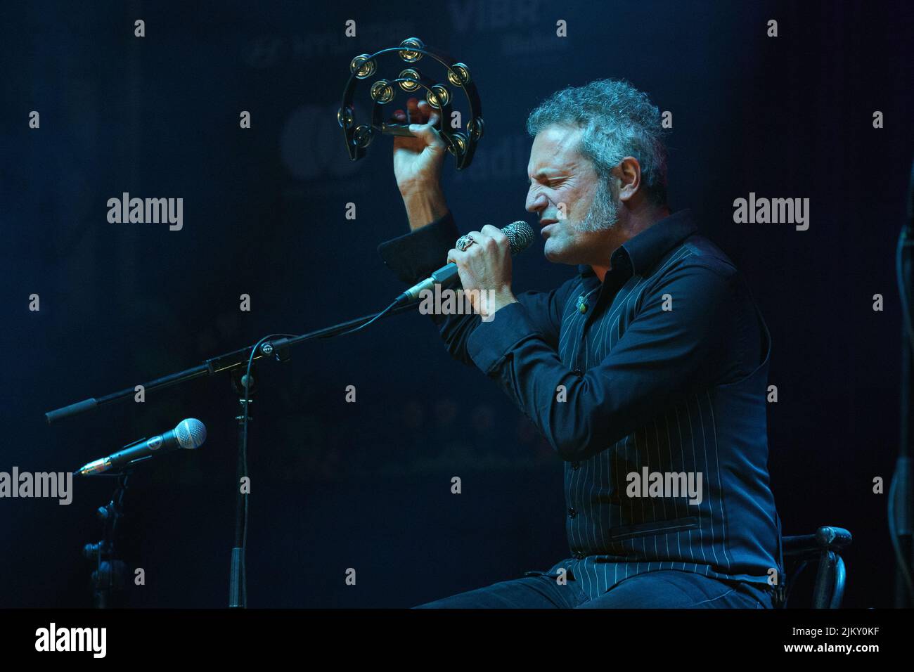 Carlos Tarque (vocals, i) and Ricardo Ruiperez (guitar) members of M ...