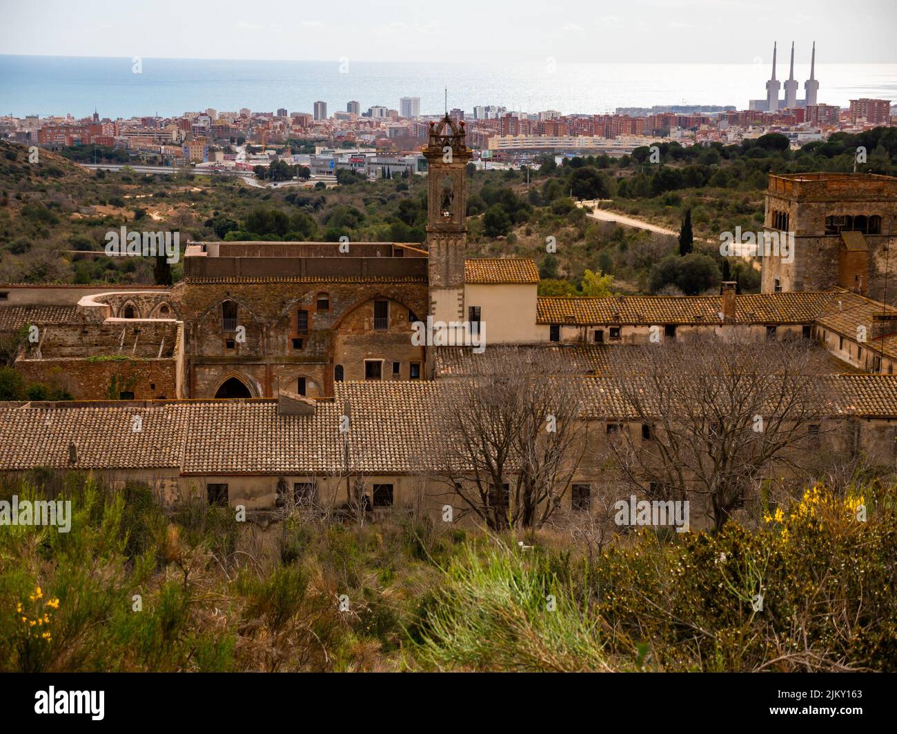 External view of Monasterio de San Jeronimo de la Murtra in Badalona ...