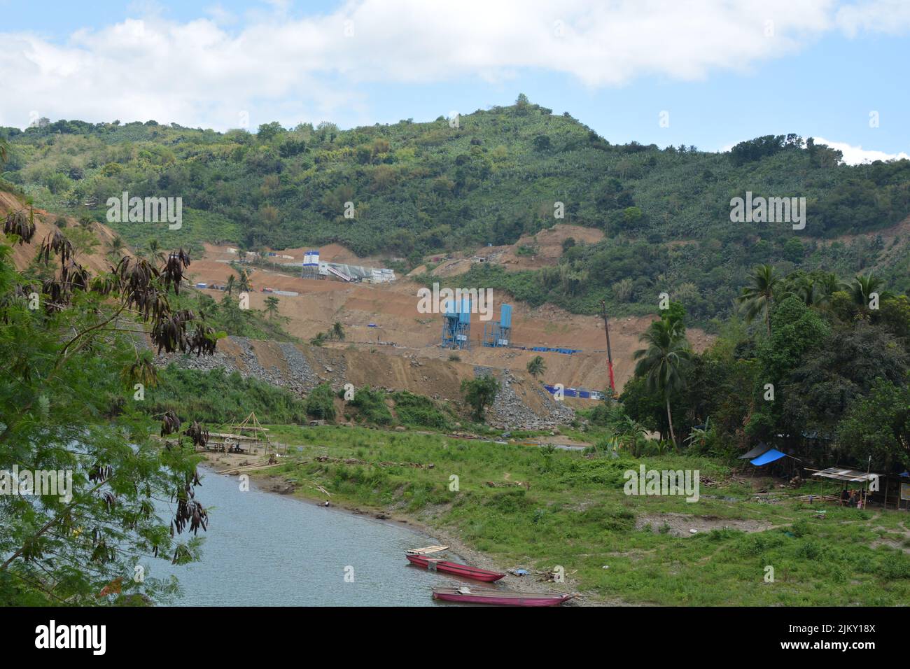 The construction of the Upper Wawa Dam in the Philippines Stock Photo ...