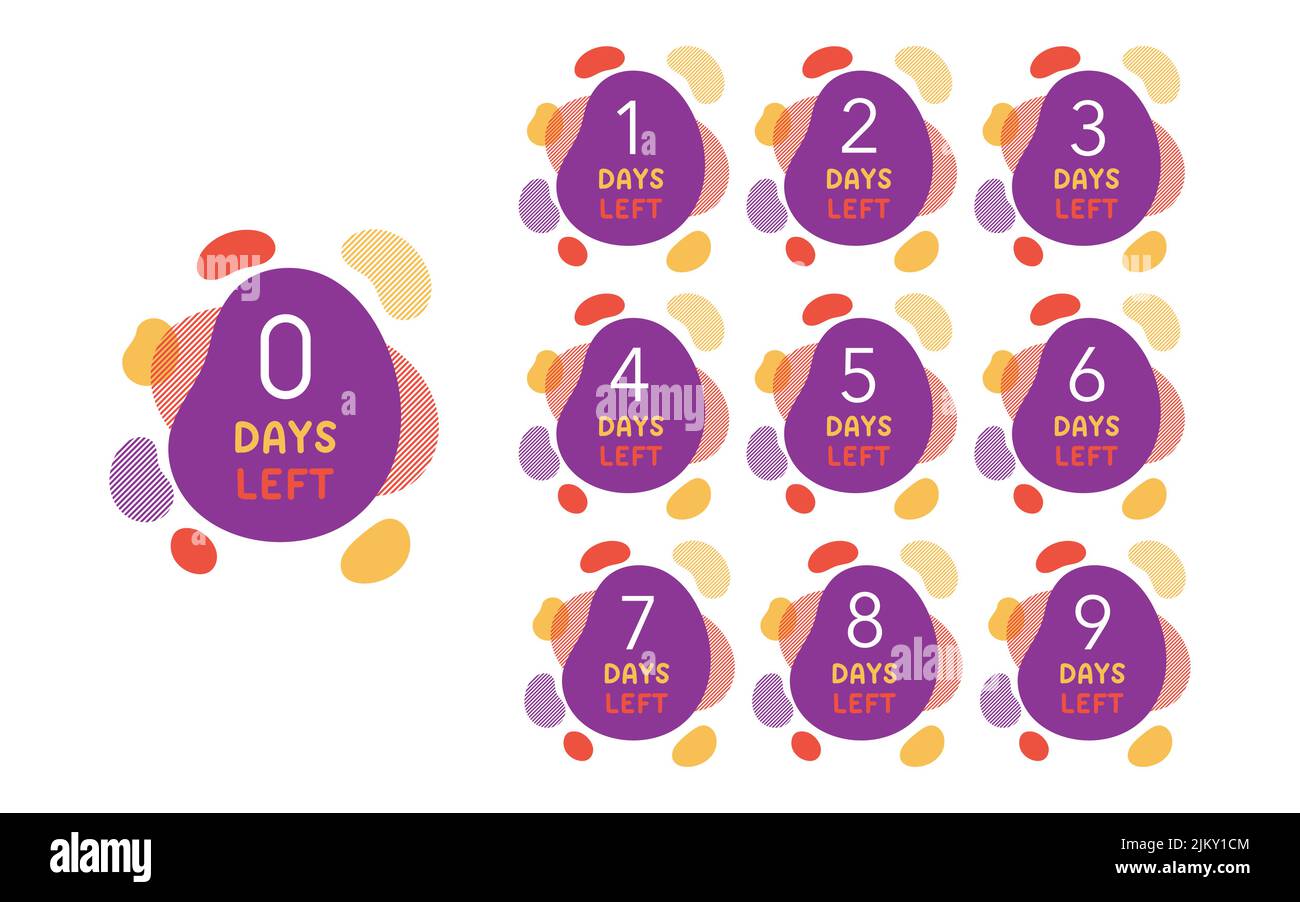 Number days left amoeba liquid design vector Stock Vector Image & Art ...