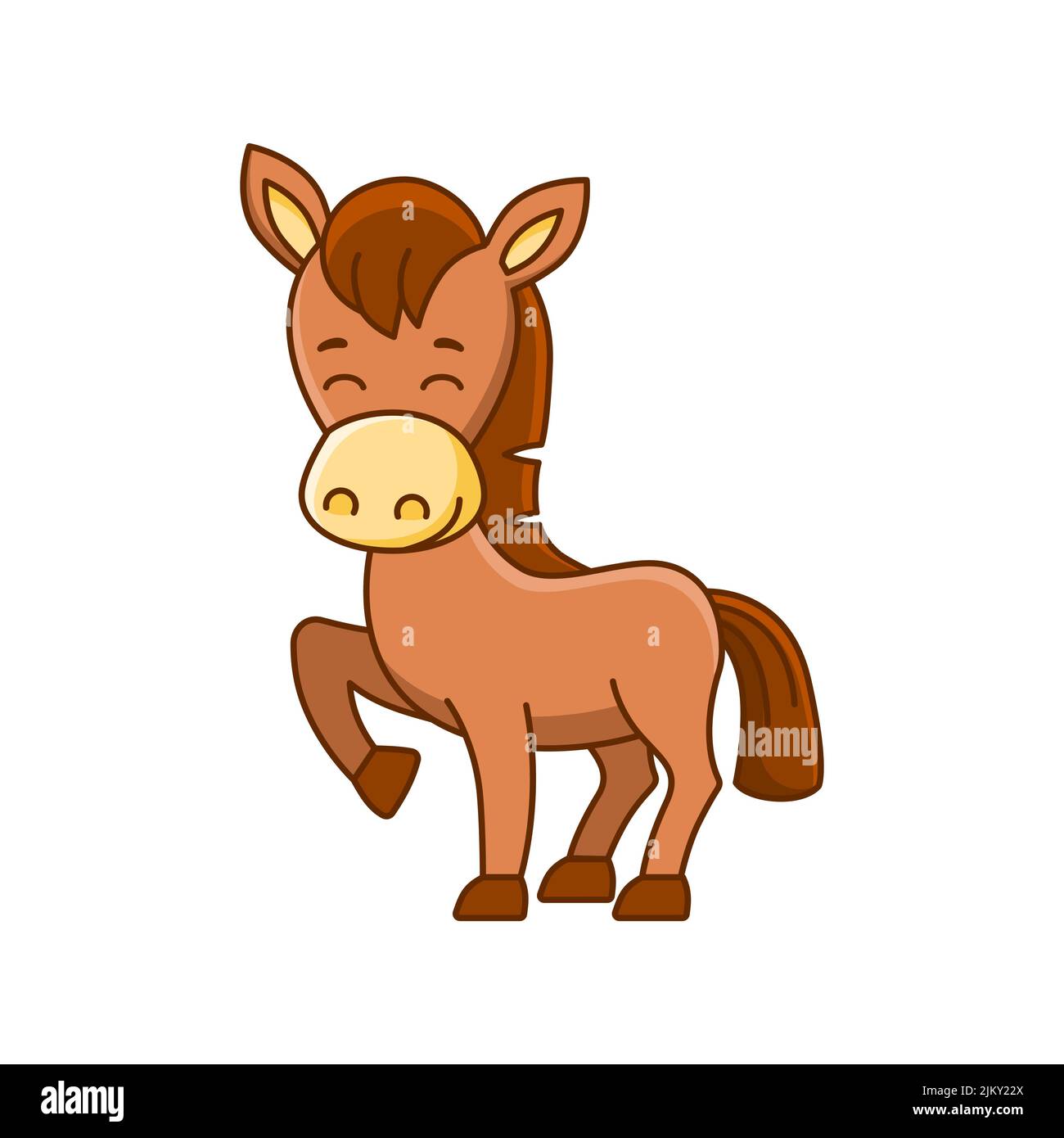 Horse in nature cartoon hi-res stock photography and images - Alamy