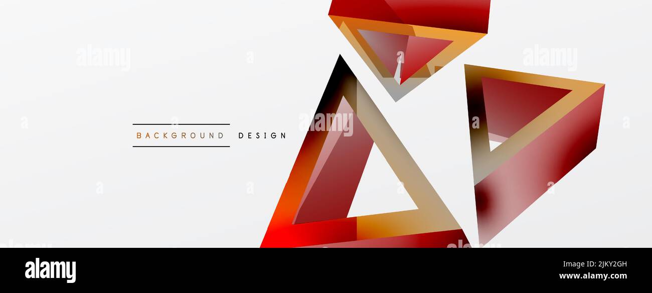 3d triangle abstract background. Basic shape technology or business ...