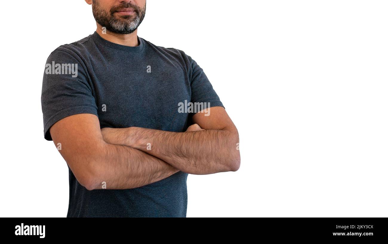 T-shirt men. Portrait of cool and handsome man for your promotional ...