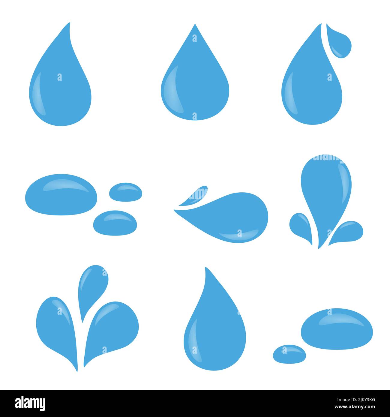 Set of blue water drop vector icons Stock Vector Image & Art - Alamy
