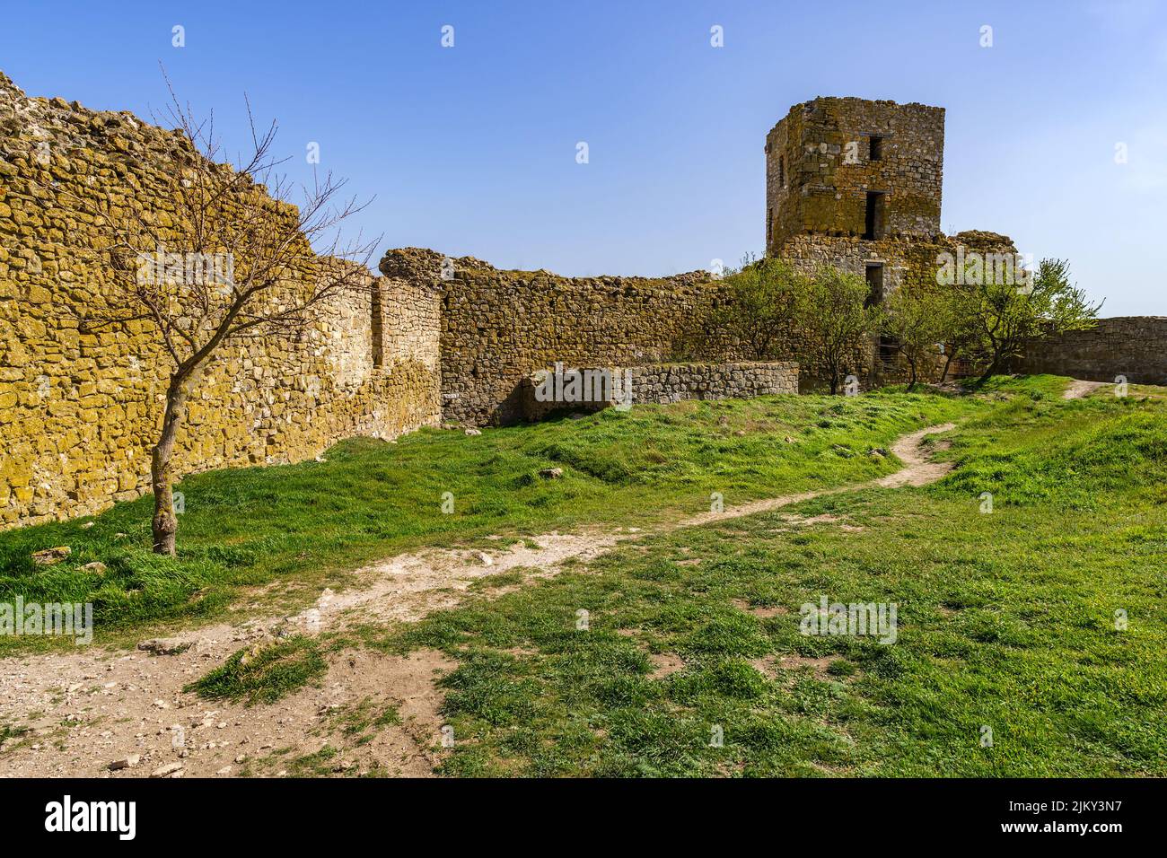 The ruins of Enisala Fortress in Dobruja, Romania Stock Photo - Alamy