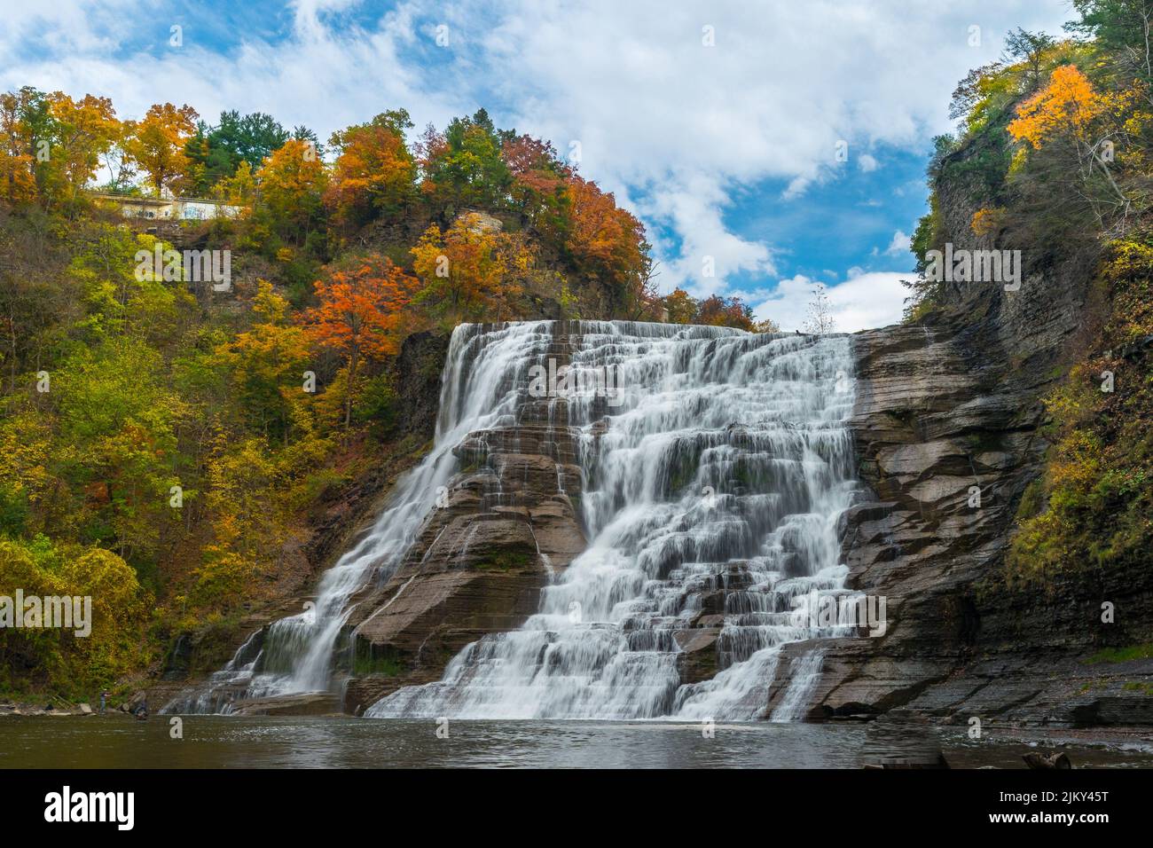 A scenic view of an Ithaca falls, New York Stock Photo - Alamy