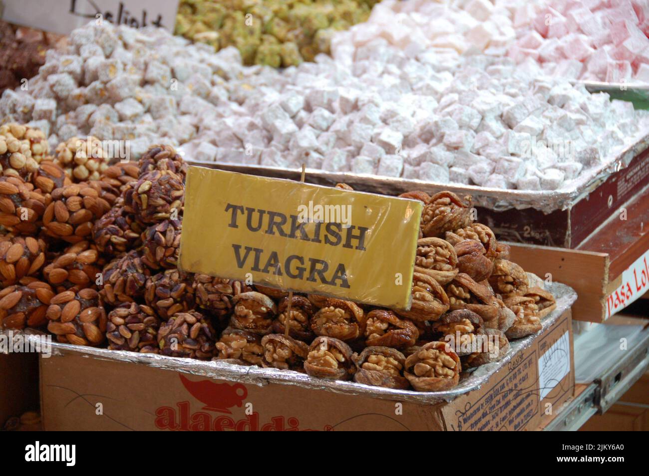 Colored Turkish goods displayed in the stalls Stock Photo - Alamy
