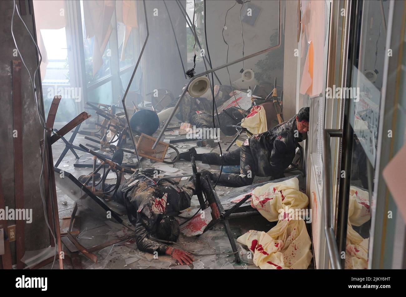 SHOOTING AFTERMATH SCENE, OUTRAGE, 2010 Stock Photo - Alamy