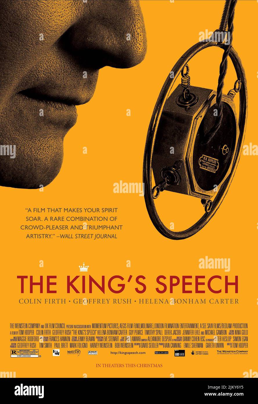 COLIN FIRTH POSTER, THE KING'S SPEECH, 2010 Stock Photo - Alamy