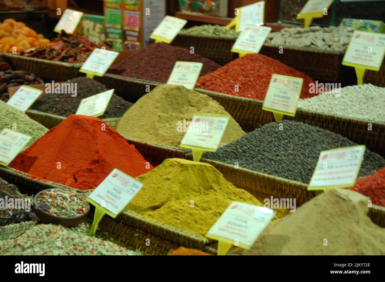 Colored Turkish goods displayed in the stalls Stock Photo - Alamy