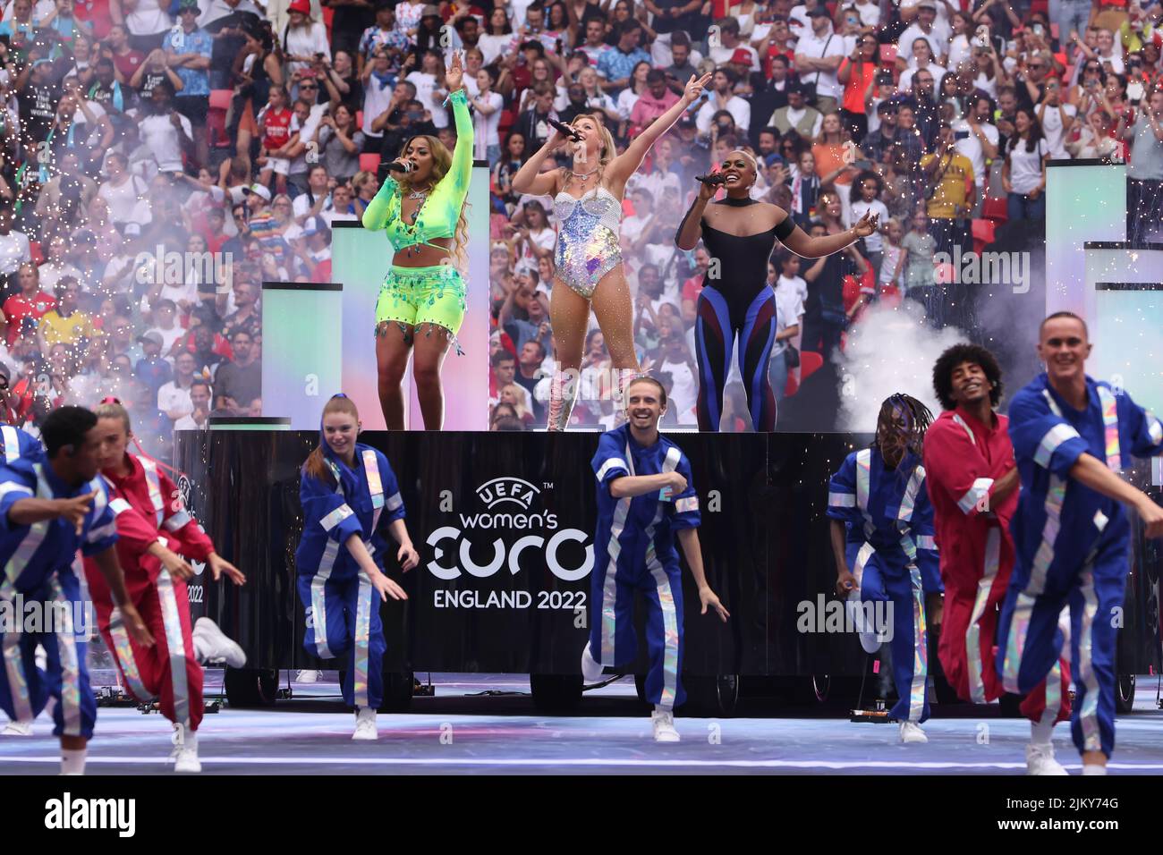 London, England, 31st July 2022. Stefflon Don, Becky Hill and Ultra ...
