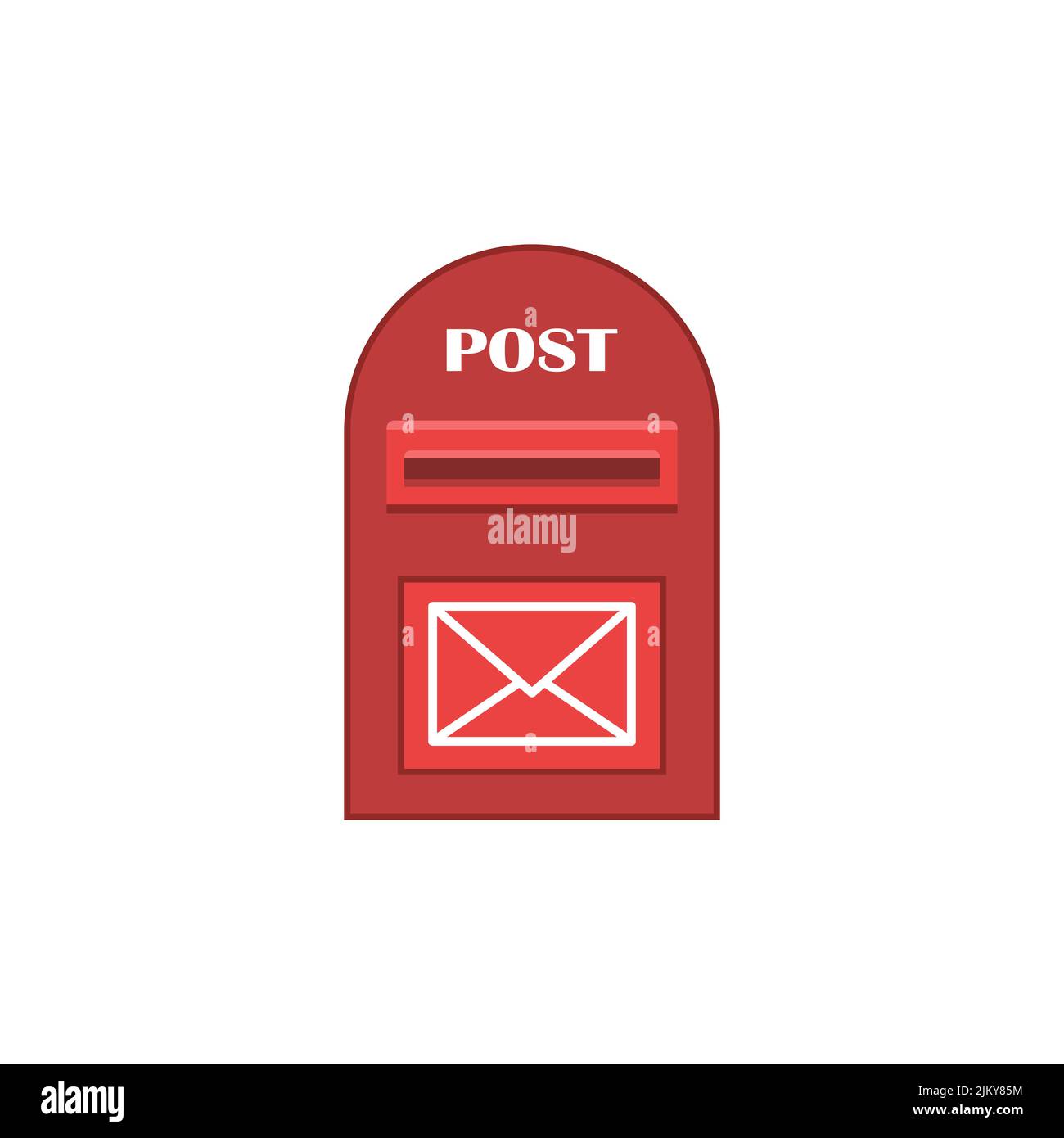 Mailbox vector illustration isolated on white. Mail box icon flat ...