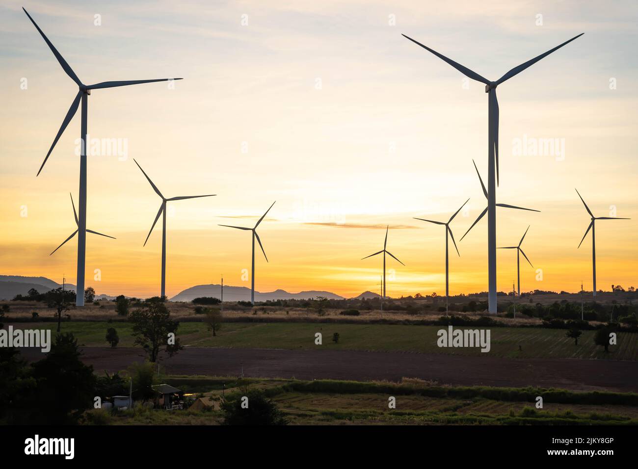 Wind turbines are alternative electricity sources, the concept of ...