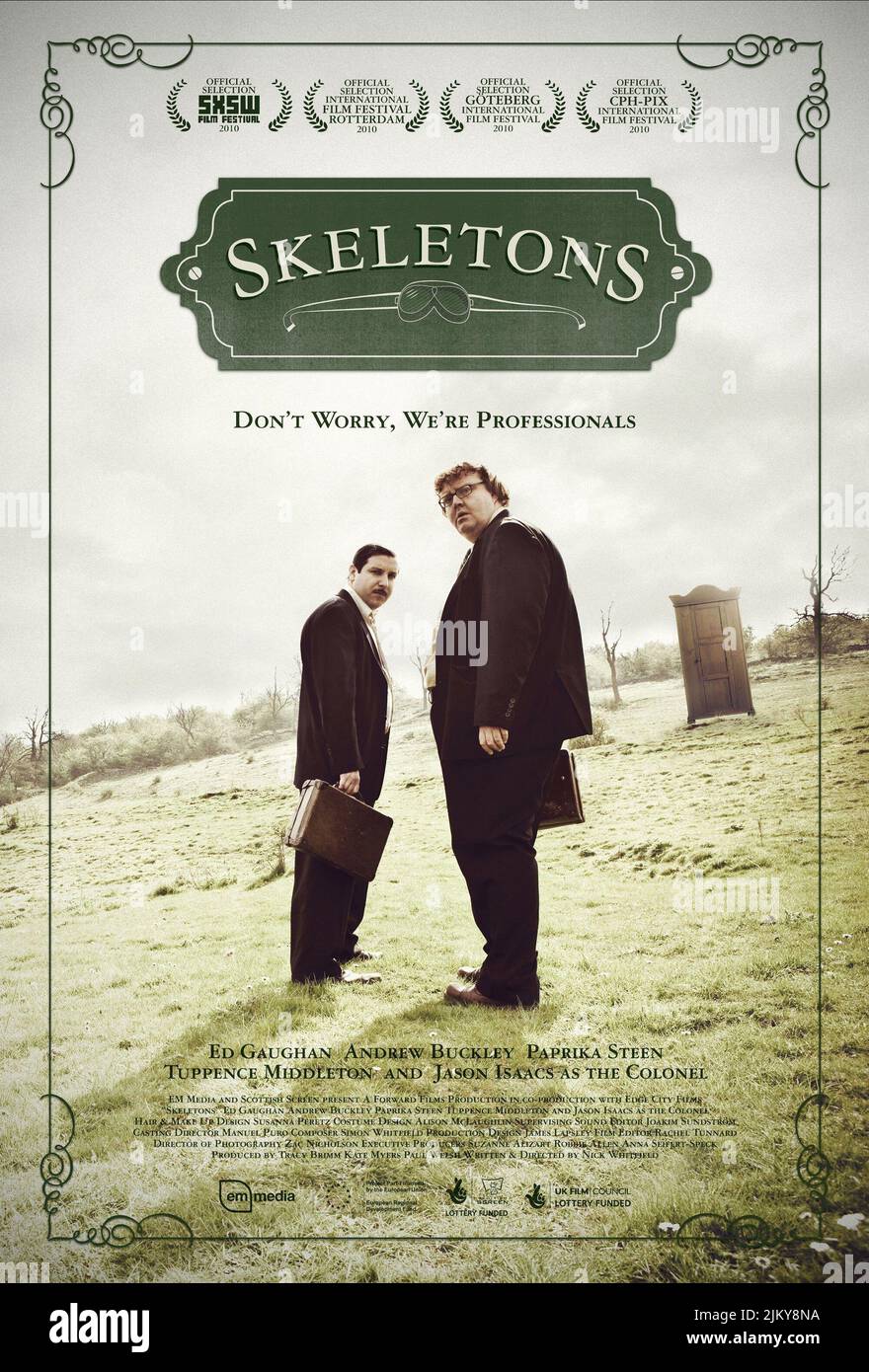 ED GAUGHAN, ANDREW BUCKLEY POSTER, SKELETONS, 2010 Stock Photo - Alamy