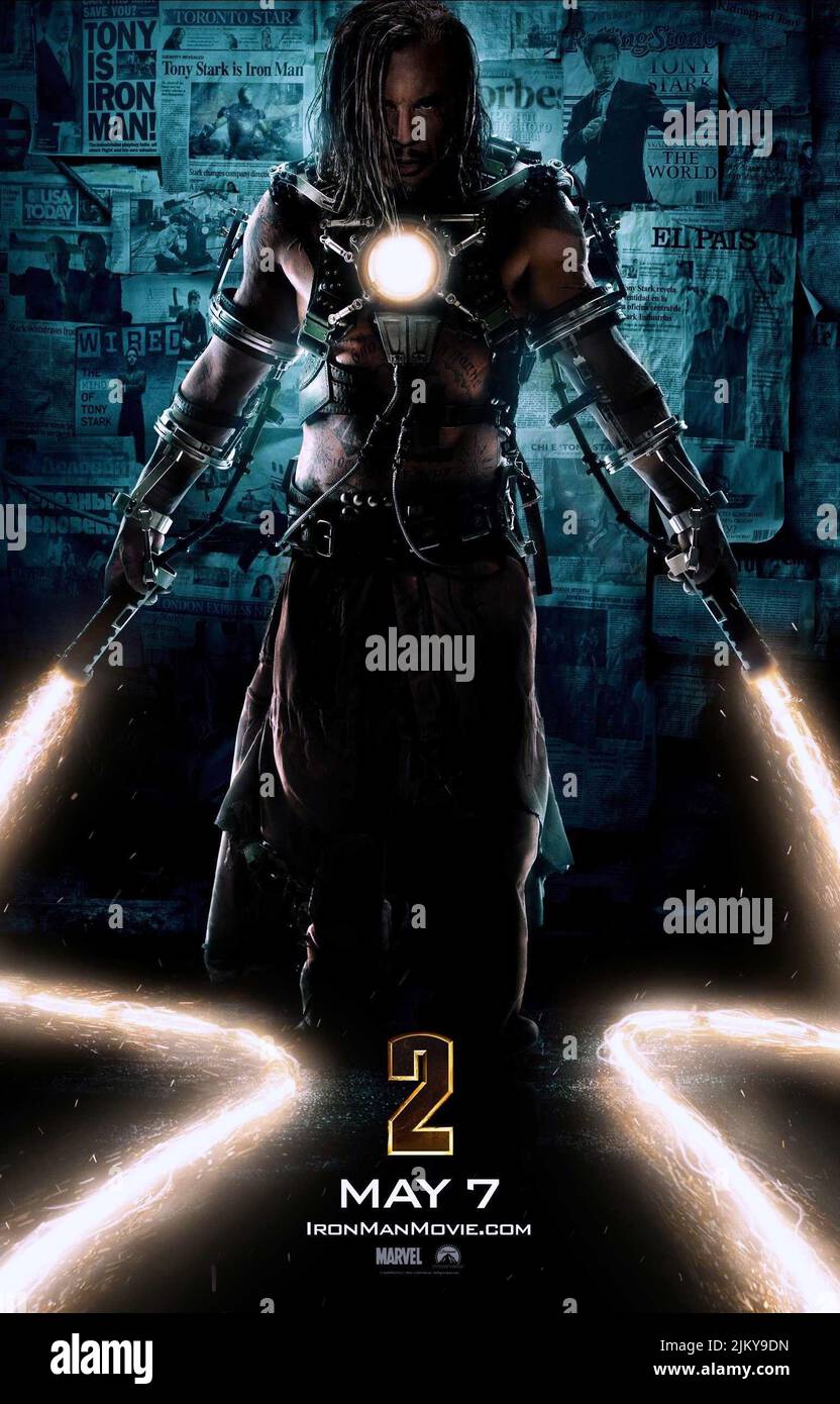 MICKEY ROURKE POSTER, IRON MAN 2, 2010 Stock Photo - Alamy