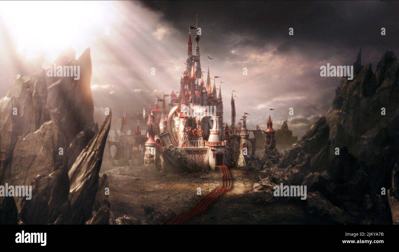 THE RED QUEEN'S CASTLE, ALICE IN WONDERLAND, 2010 Stock Photo - Alamy