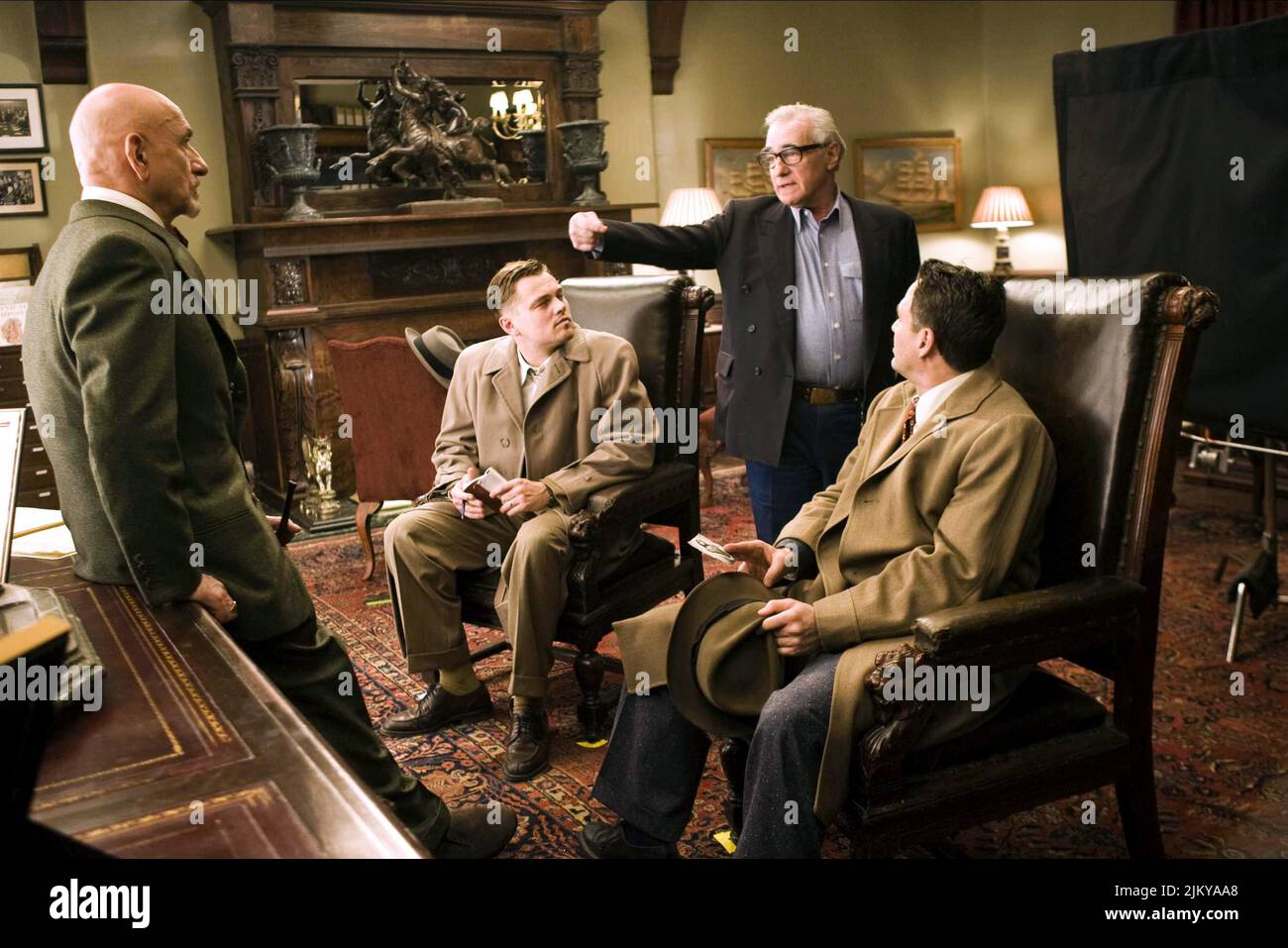 BEN KINGSLEY, LEONARDO DICAPRIO, MARTIN SCORSESE, MARK RUFFALO, SHUTTER ISLAND, 2010 Stock Photo ...