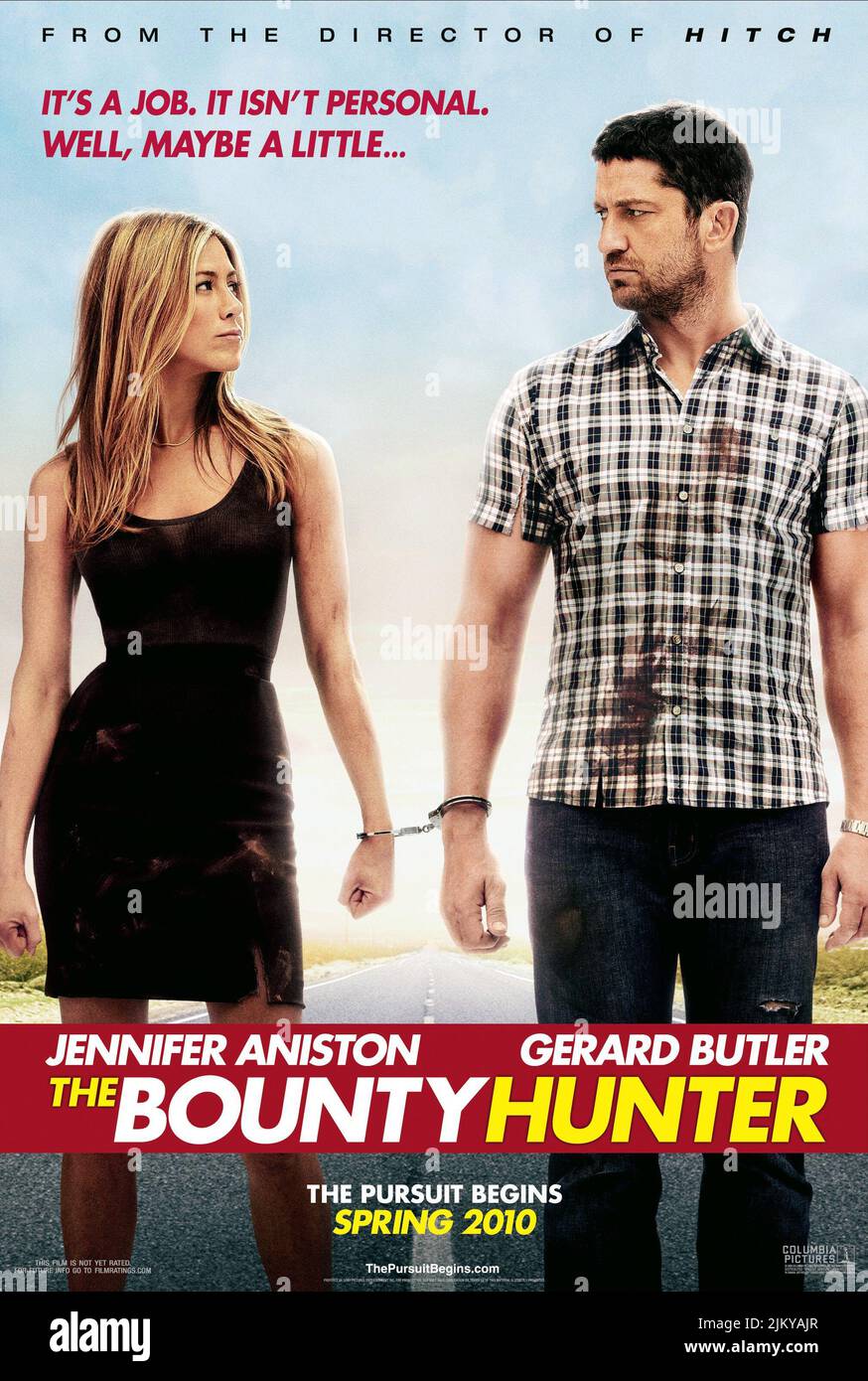 JENNIFER ANISTON, GERARD BUTLER POSTER, THE BOUNTY HUNTER, 2010 Stock ...