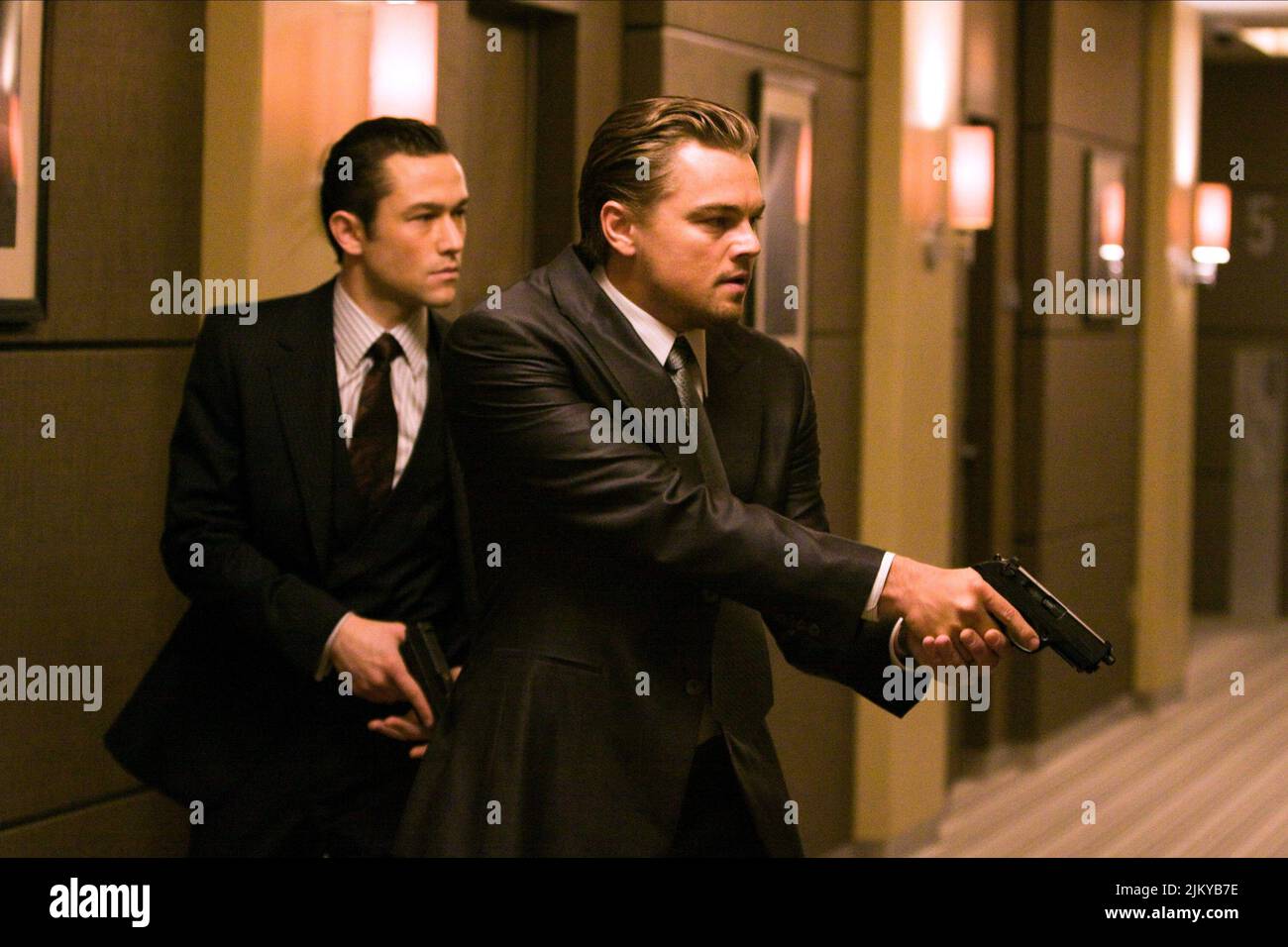 JOSEPH GORDON-LEVITT, LEONARDO DICAPRIO, INCEPTION, 2010 Stock Photo ...