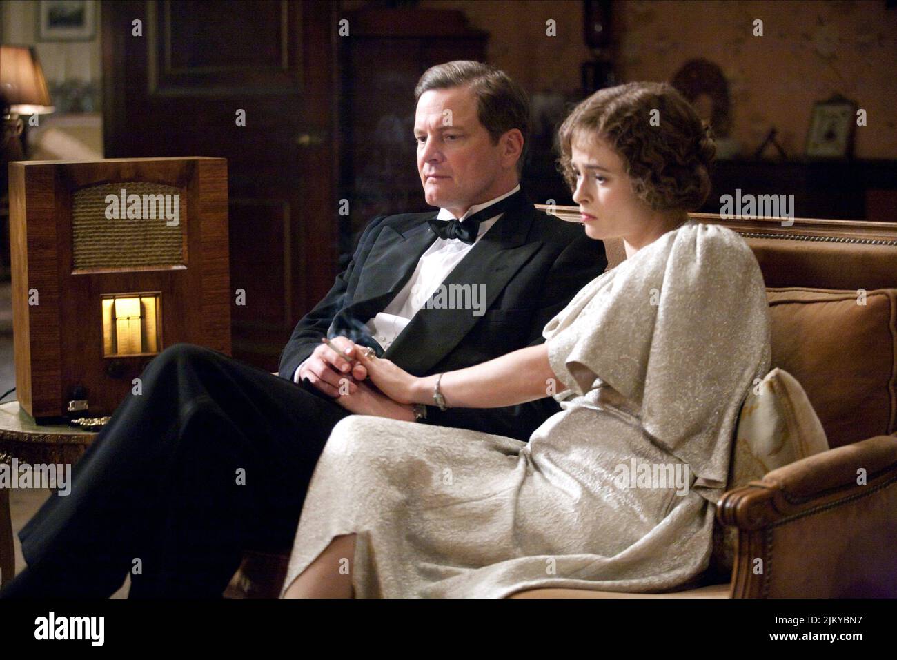 COLIN FIRTH, HELENA BONHAM CARTER, THE KING'S SPEECH, 2010 Stock Photo ...