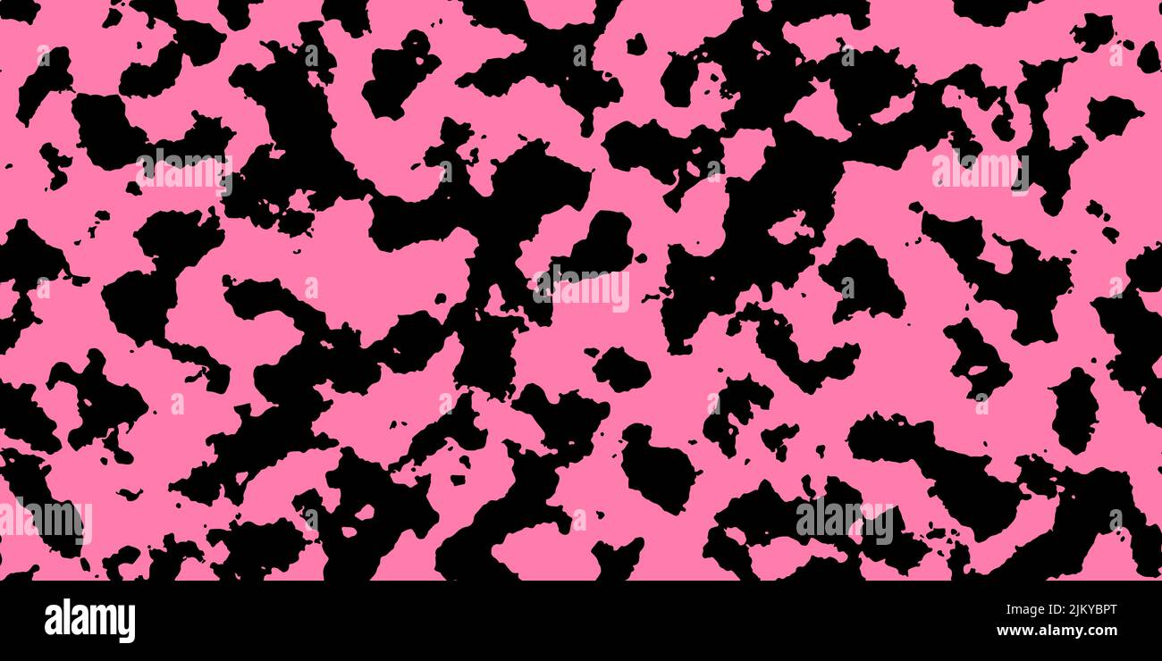 Pink cowhide with black spots as a seamless pattern Stock Vector Image ...